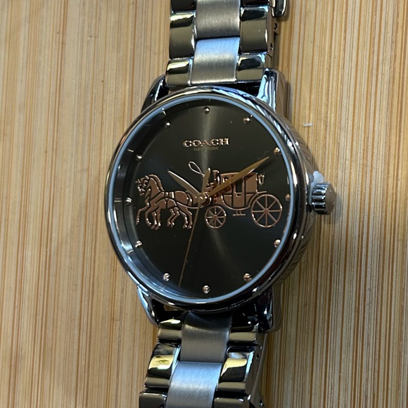 Coach | Accessories | Coach Business Grand Gunmetal Grey Watch 36mm ...